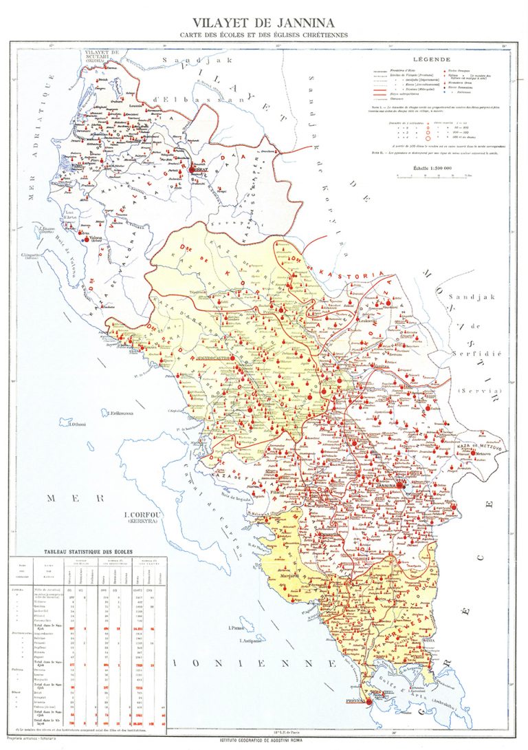 Εθνολογικός χάρτης της Ηπείρου στο τέλος του 19ου αιώνα - Zosimaia