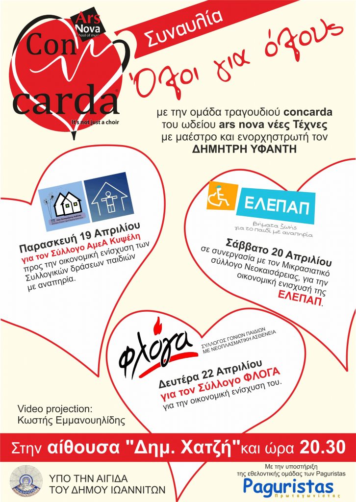 ΠΡΟΣΚΛΗΣΗ ΣΤΗΝ ΣΥΝΑΥΛΙΑ "ΟΛΟΙ ΓΙΑ ΟΛΟΥΣ", ΣΑΒΒΑΤΟ 20/04/24, ΩΡΑ 20.30 ...